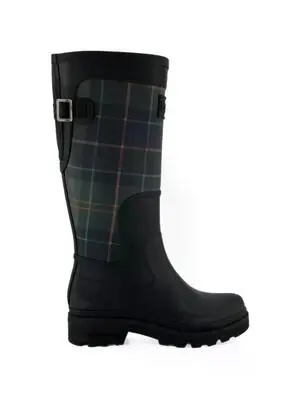 Barbour Dena Tartan-panel Boots - Black