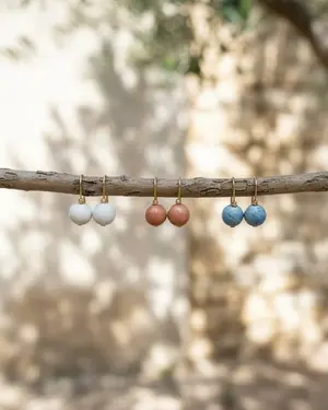 PUMO PUGLIESE Orecchini Perle Earrings - Blu