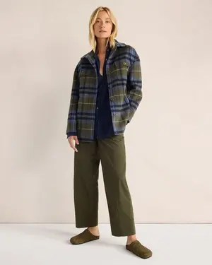 HAVEN WELL WITHIN Wool Blend Plaid Shacket