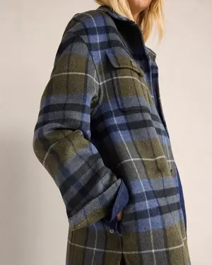 HAVEN WELL WITHIN Wool Blend Plaid Shacket