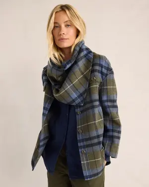 HAVEN WELL WITHIN Wool Blend Plaid Shacket