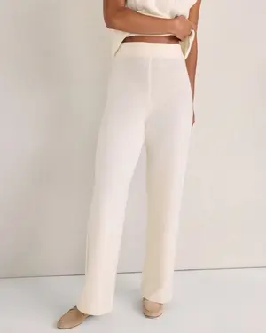 HAVEN WELL WITHIN Cashmere Cable Knit Pants - Chiffon
