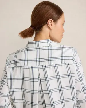 HAVEN WELL WITHIN Organic Cotton Windowpane Pajama Top