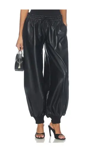 Norma Kamali Oversized Boyfriend Sweat Jogger Pant - Black
