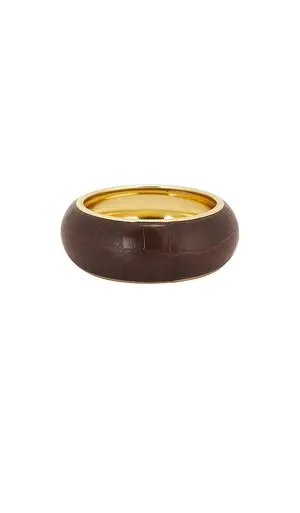 FRASIER STERLING Croc Bangle In Brown