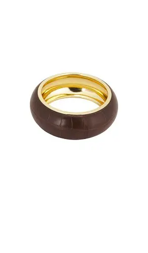 FRASIER STERLING Croc Bangle In Brown