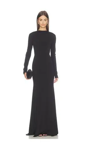 SIDERA Rhea Long Sleeve Backless Gown