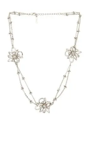We11Done Crystal Twisted Wire Necklace In Metallic