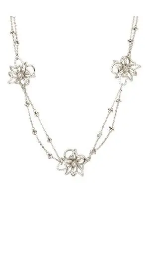 We11Done Crystal Twisted Wire Necklace In Metallic
