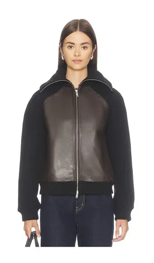 SAMSOE SAMSOE Saolive Leather Jacket In Brown