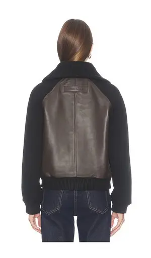 SAMSOE SAMSOE Saolive Leather Jacket In Brown