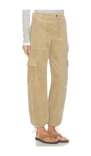 PISTOLA Honor Utility Cord Cargo Jeans In Tan