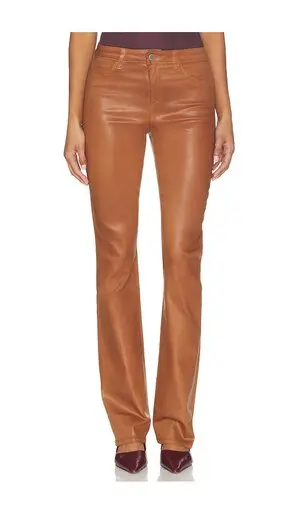 L'Agence Selma Sleek Baby Boot Pant In Tan - Java Coated Jaco