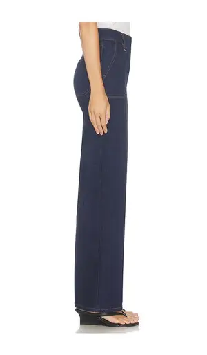 FRAME Le Slim Palazzo Pintuck Pocket In Blue