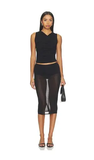 THE LINE BY K Tavi Ruched Tank Top