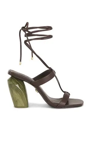 Cult Gaia Bri Sandal In Chocolate