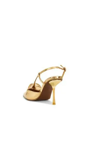 Cult Gaia Calla Pump In Metallic Gold