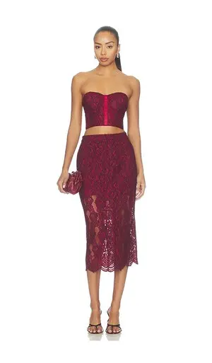 Cami Nyc Bridges Corset In Red
