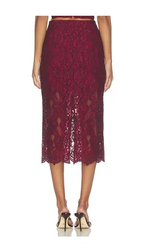 Cami Nyc Osmond Lace Skirt In Red