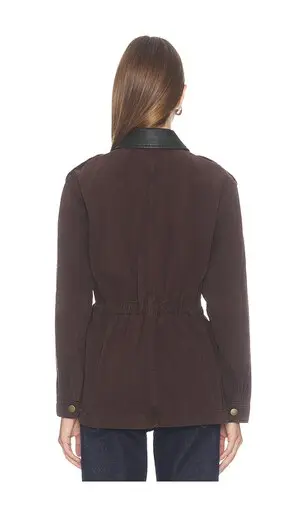 Good American The Field Jacket In Brown