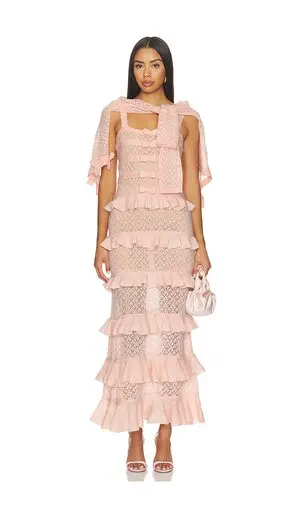 LoveShackFancy Hannelore Dress In Rose