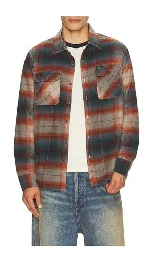 Brixton Bowery Flannel Shirt In Multi - Multi Shadow