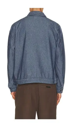 Brixton Mechanic Garage Zip Jacket In Blue