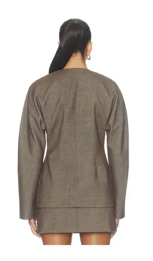 FAVORITE DAUGHTER The Power Move Blazer In Brown