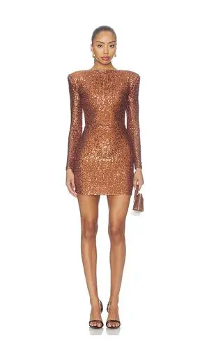NOOKIE Nookie Halo 2-way Mini Dress In Brown.