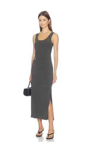 Astr The Label Beckah Dress - Charcoal