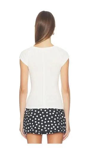 Free People Canal Street Top In White - Ivory