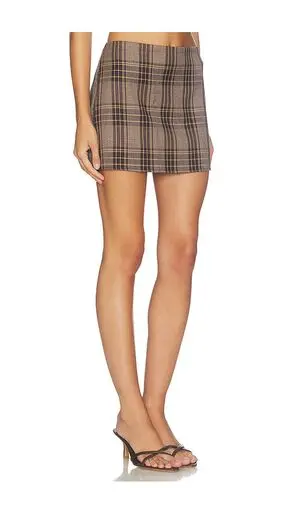 Superdown Mariam Mini Skirt In Brown