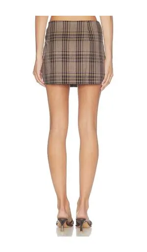 Superdown Mariam Mini Skirt In Brown
