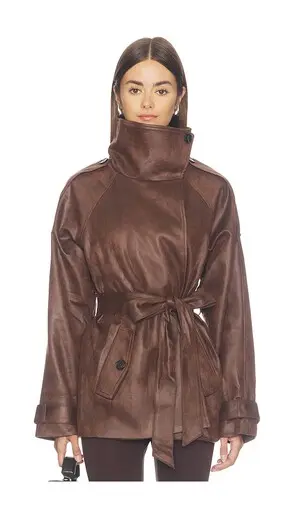 NIA William Jacket In Chocolate - Brown