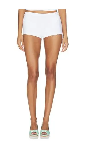 Frankies Bikinis X Devon Lee Carlson Paulina Cotton Shorts In White