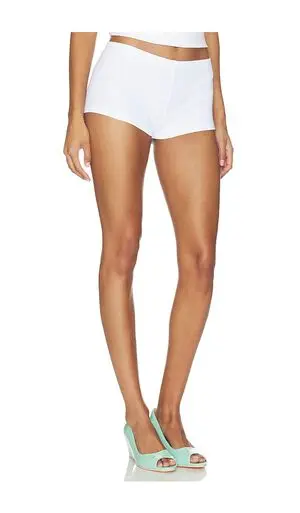 Frankies Bikinis X Devon Lee Carlson Paulina Cotton Shorts In White