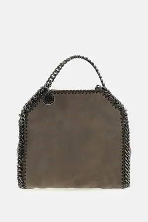 Stella McCartney BORSA TOTE TINY FALABELLA ALTER SUEDE Grigio