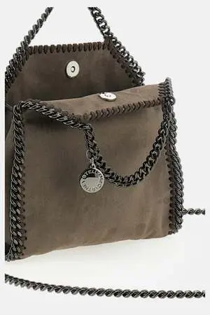 Stella McCartney Borsa Tote Tiny Falabella Alter Suede - Grigio