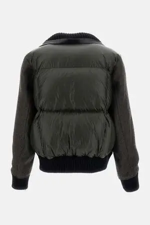 Sacai Gubbotto Imbottito Herringbone - Marrone