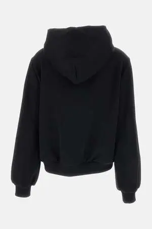 Moncler Felpa Con Cappuccio E Pannello Trapuntato - Black
