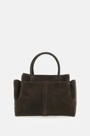 TOD'S Borsa Shopping Piccola In Pelle Scamosciata - Brown