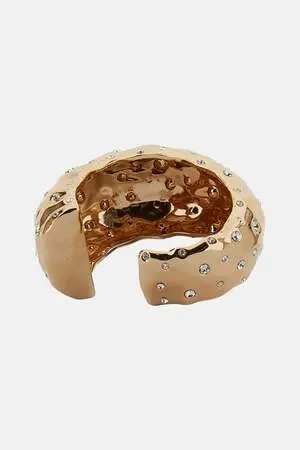 SELF-PORTRAIT Bracciale Rigido Dorato Con Cristalli - Oro