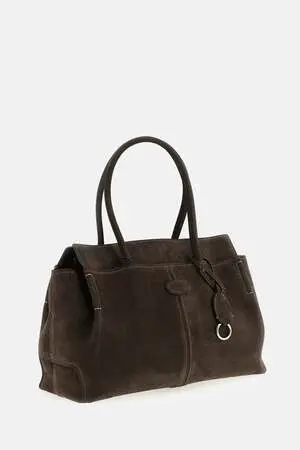 TOD'S Borsa Shopping Media In Pelle Scamosciata