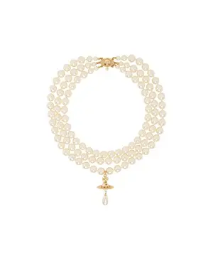 VIVIENNE WESTWOOD Three-row Pendant Necklace - Yellow