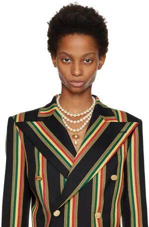 VIVIENNE WESTWOOD Three-row Pendant Necklace - Yellow