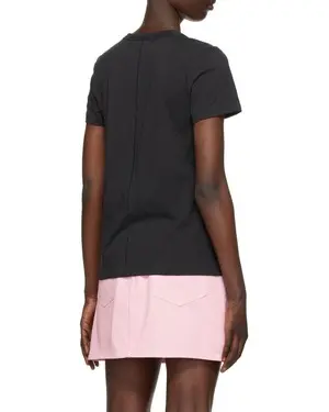 Rag & Bone V-collar T-shirt With Logo - Black