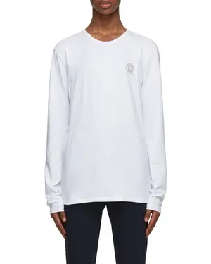 Versace Logo Long-sleeve Top - White