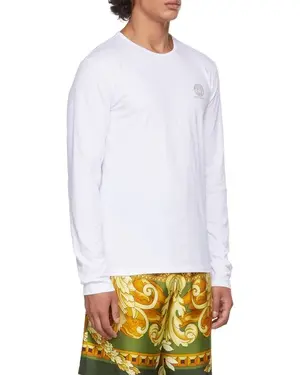 Versace Logo Long-sleeve Top - White