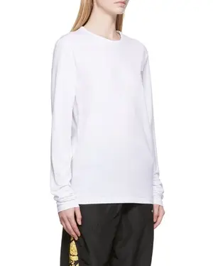 Versace Logo Long-sleeve Top - White