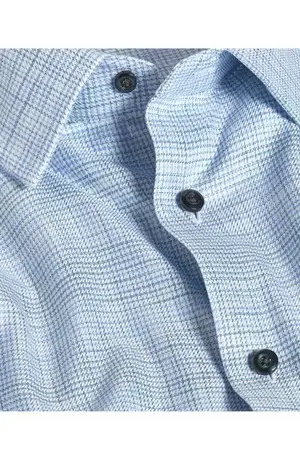 David Donahue Regular Fit Check Dress Shirt
